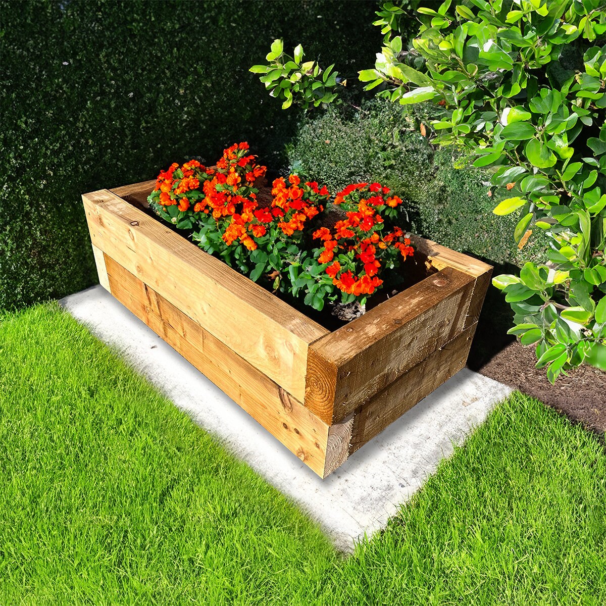 The Heavy Duty Sleeper Planter, 1.295m X 0.695m X 0.4m, Raised Bed ...