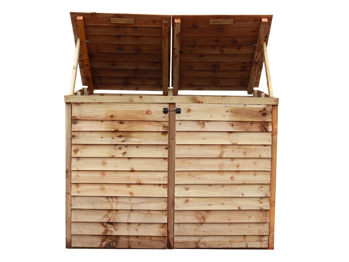 Double Bin Store Treated Timber 1.645m Wide X 1.35m High X - Etsy UK