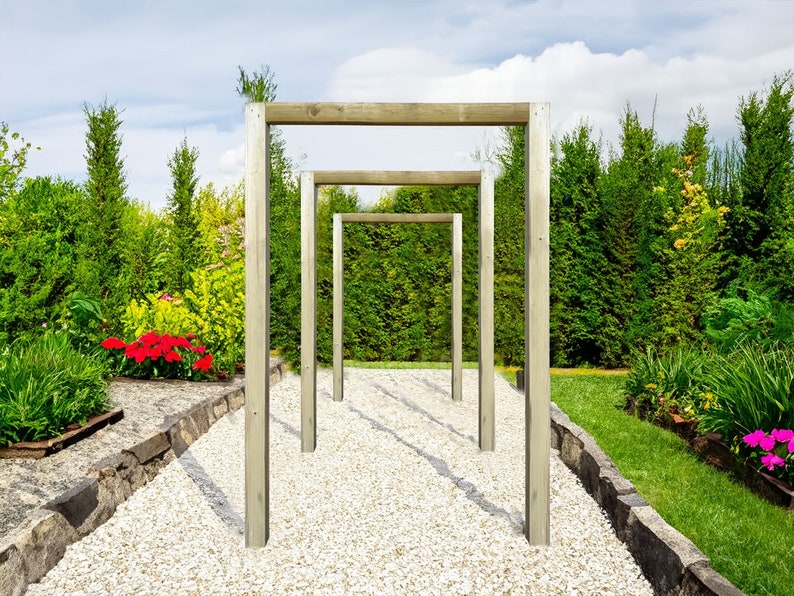The Infinity Garden Walkway Pergolas, Pressure Treated, Multiple Sizes ...