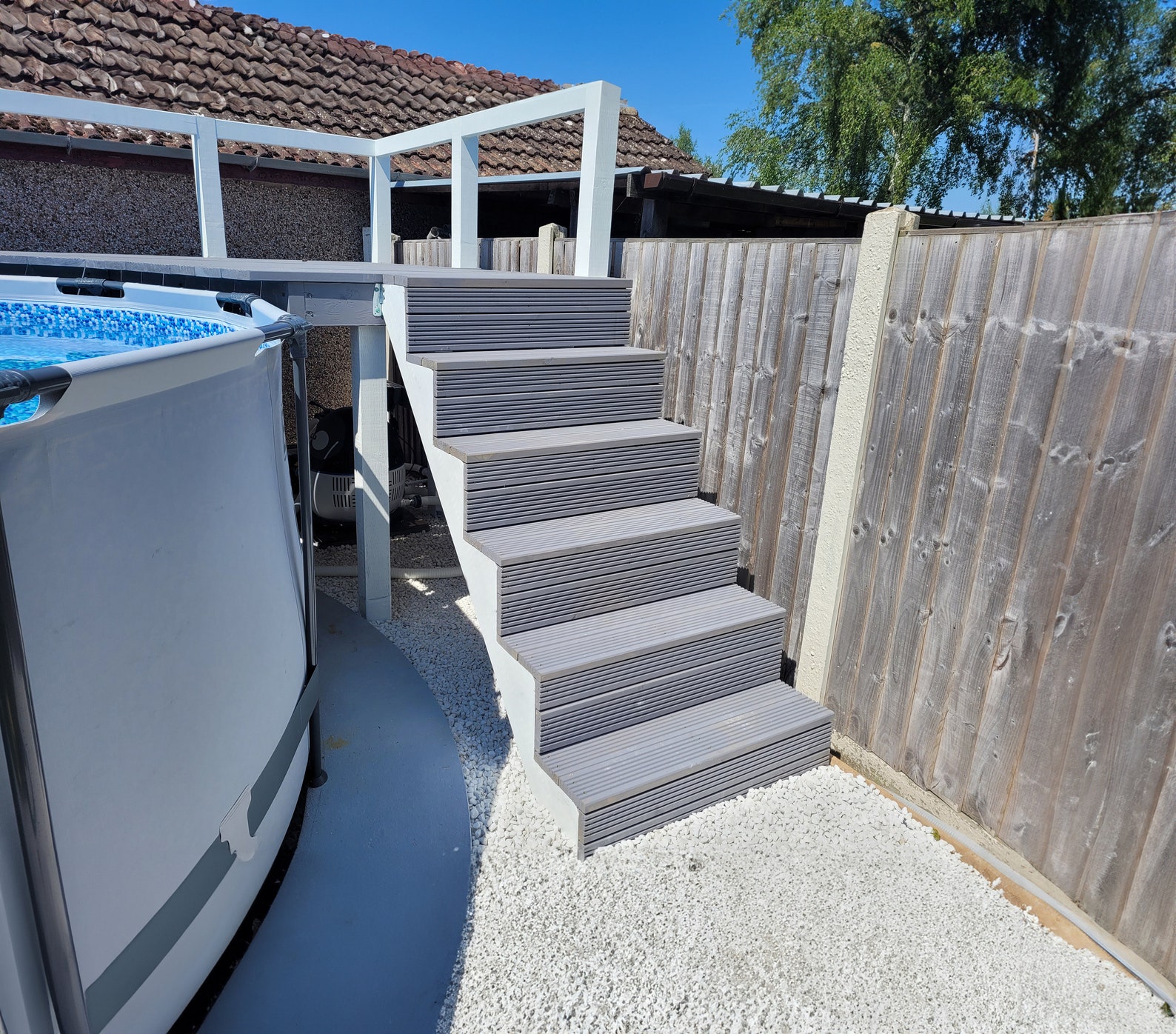 Exterior Garden Timber Steps, Pressure Treated, Outside Stairs ...