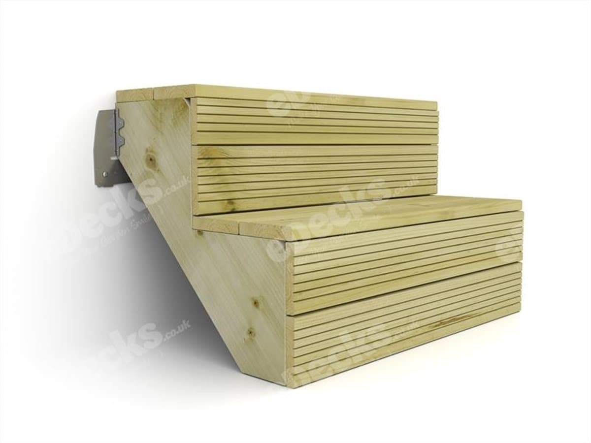 Exterior Garden Timber Steps, Pressure Treated, Outside Stairs ...