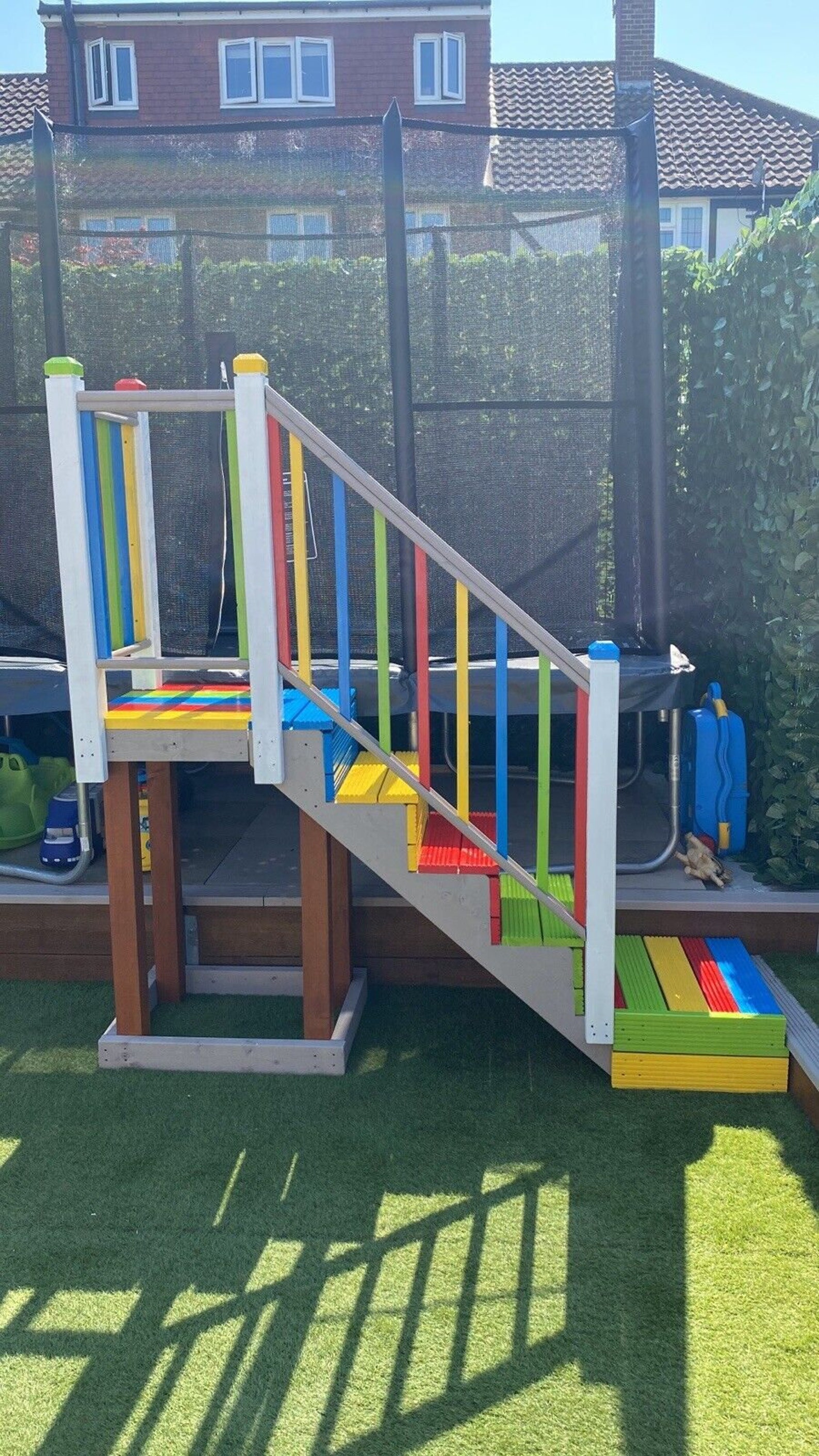 Exterior Garden Timber Steps, Pressure Treated, Outside Stairs ...
