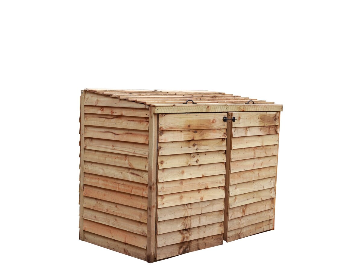 Double Bin Store Treated Timber 1.645m Wide X 1.35m High X - Etsy UK
