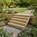 Exterior Garden Timber Steps, Pressure Treated, Outside Stairs ...