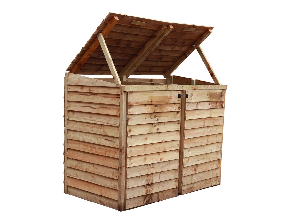 Double Bin Store Treated Timber 1.645m Wide X 1.35m High X - Etsy UK