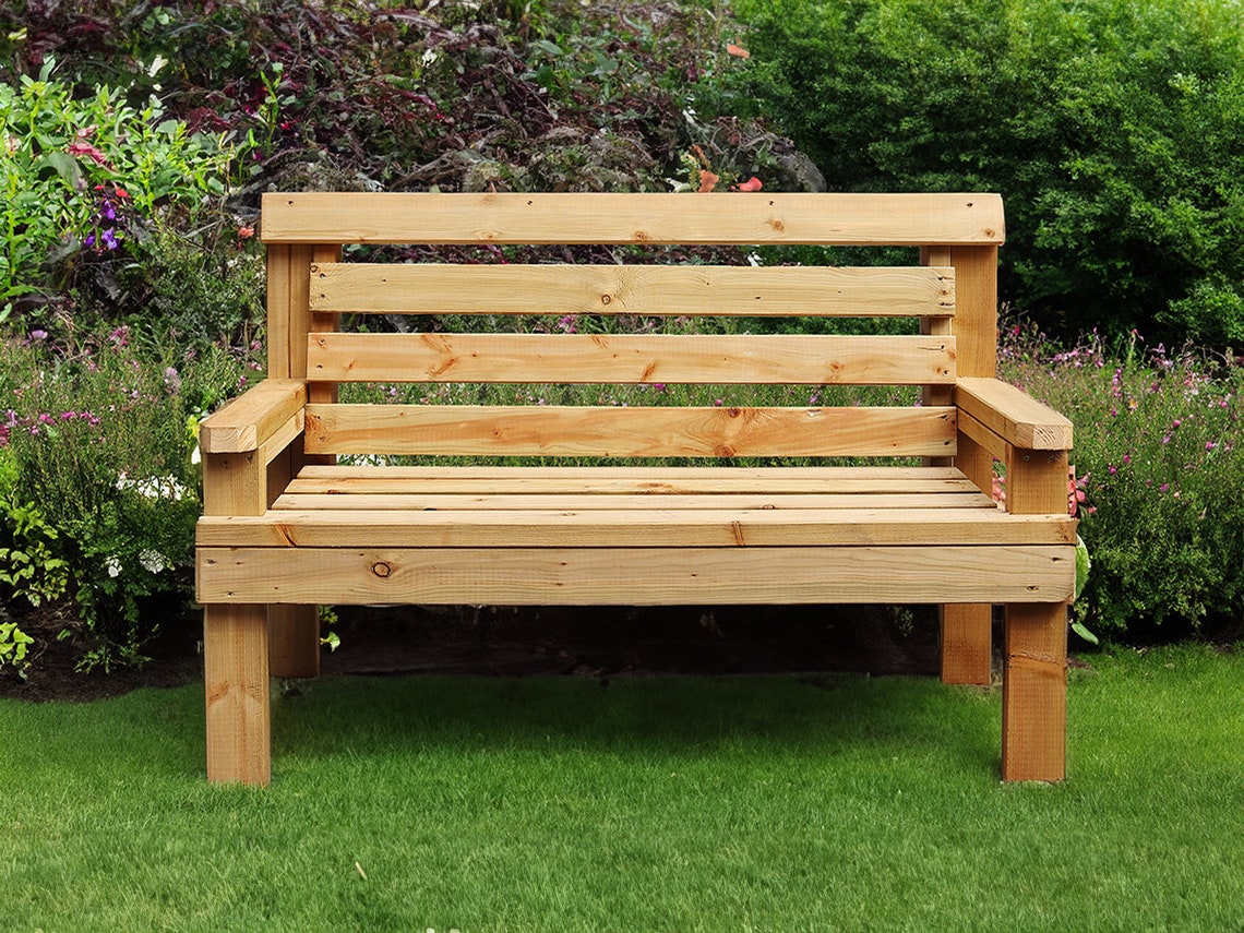 The Rosedene Heavy Duty 2 Seater Garden Bench, Pressure Treated ...