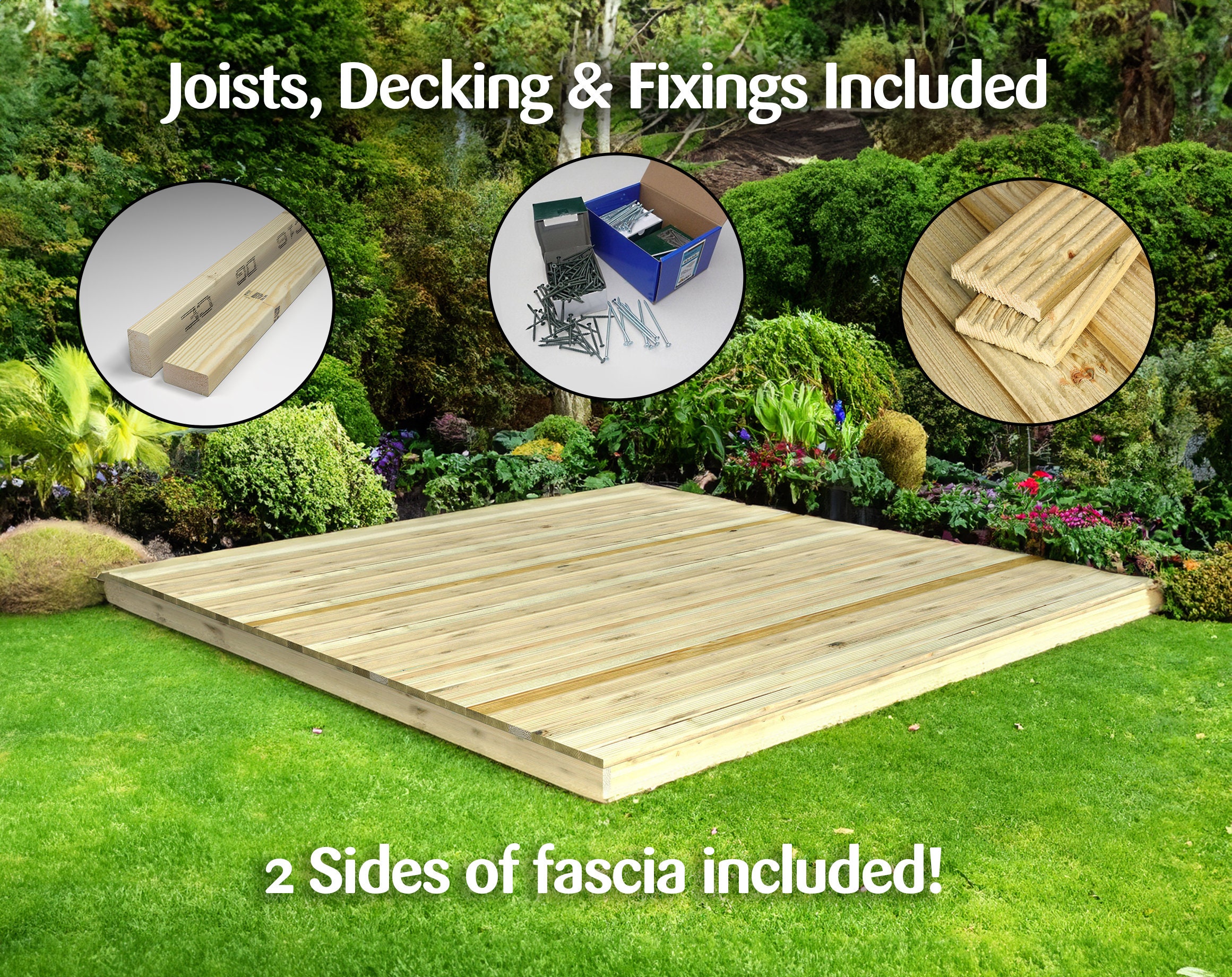 EXTREMELY CHEAP Reject Discount Decking Kits, Complete Packs, Multiple Sizes, Pressure Treated ...