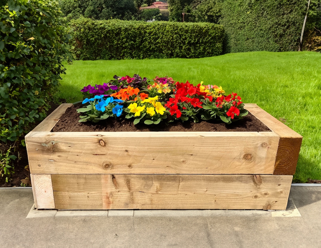 The Heavy Duty Sleeper Planter, 1.295m X 0.695m X 0.4m, Raised Bed ...