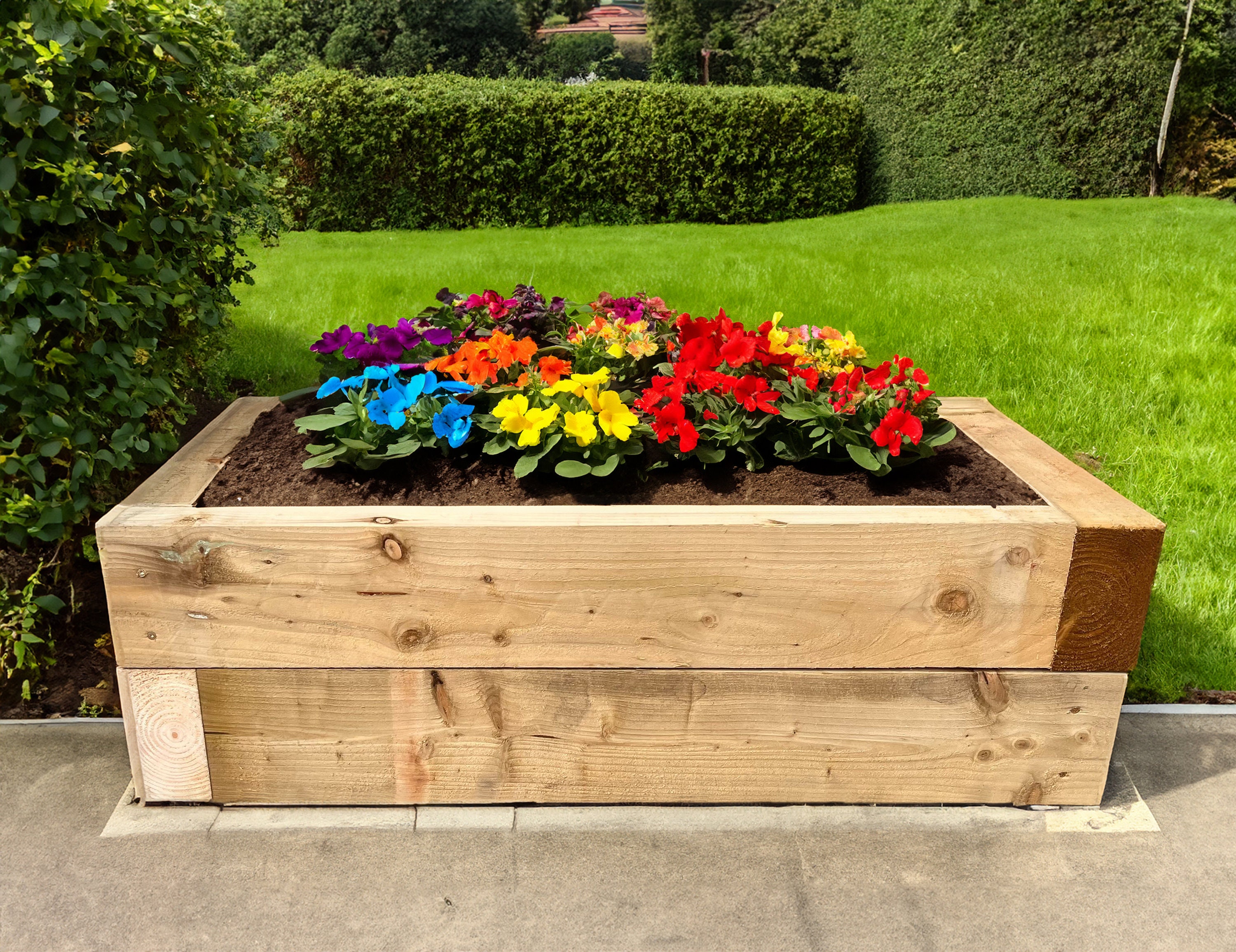 The Heavy Duty Sleeper Planter, 1.295m X 0.695m X 0.4m, Raised Bed ...
