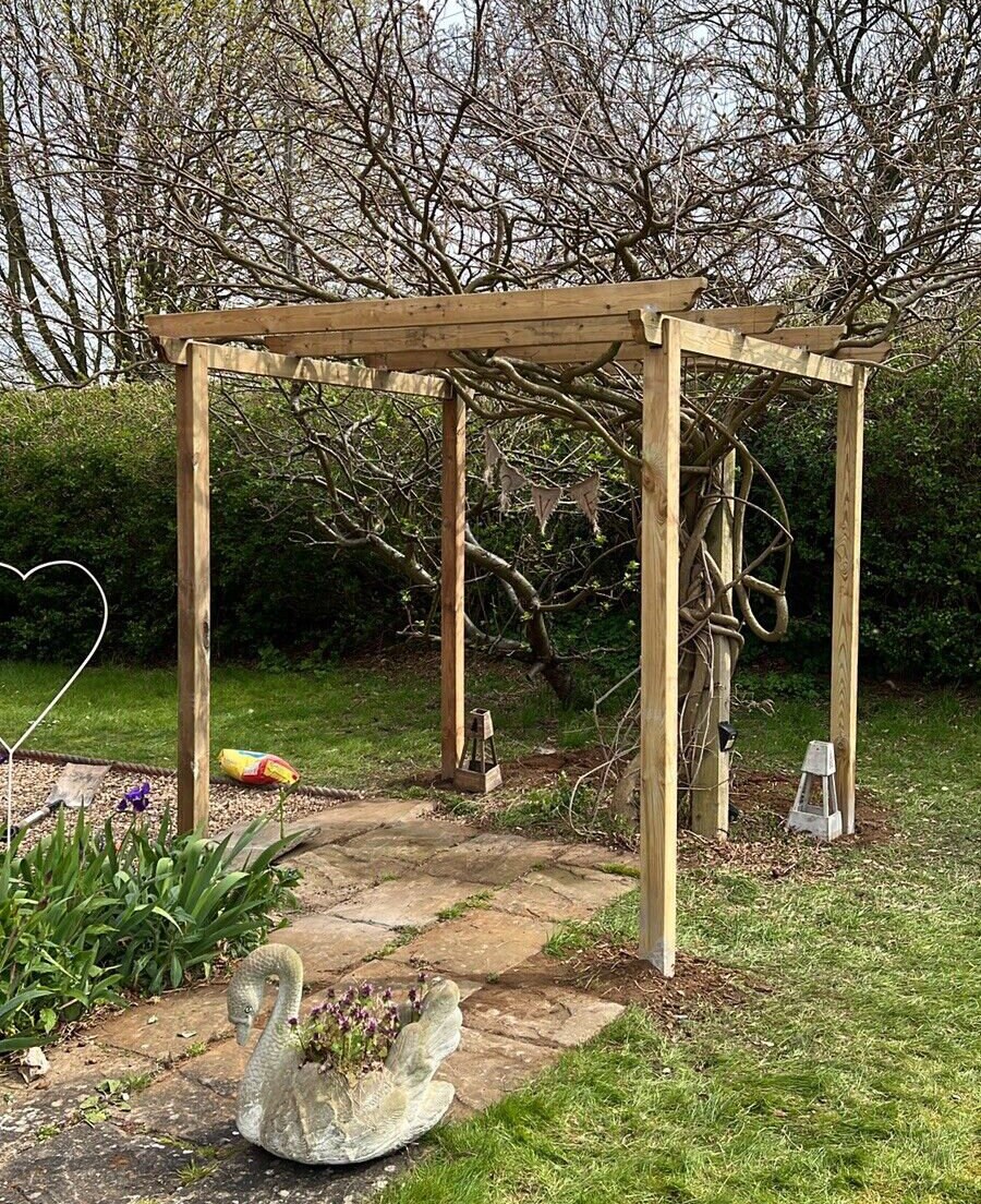 Ex-display Royal Garden Walkway Pergola, Pressure Treated, 2.4m X 2.4m ...