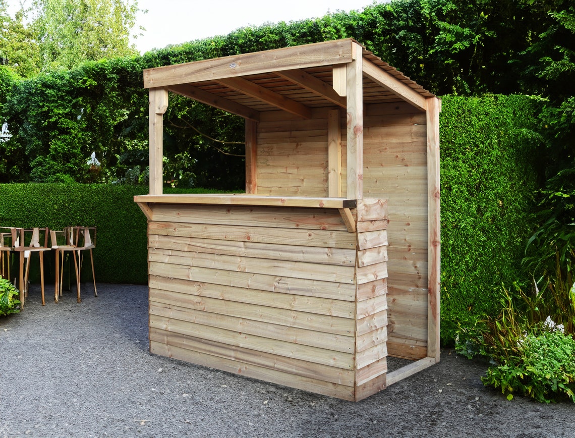 The Sherwood Timber Garden Bar, 1800mm X 1200mm, Treated Timber, 15 ...