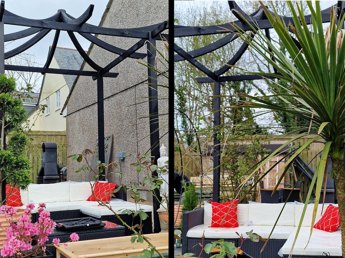 The Curved Dragon Pergola, Pressure Treated, Top Quality, Garden ...