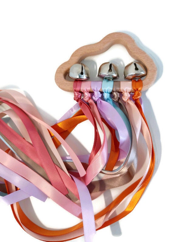 Rainbow Ribbon Hand Kite Toy Colorful Ribbon Wind Wand Toy Sensory Toy ...