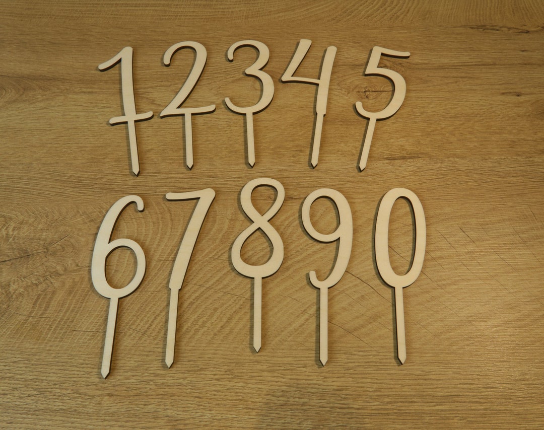 Cake Topper Numbers Birthday Cake Topper Cake Topper Wood Cake Topper ...