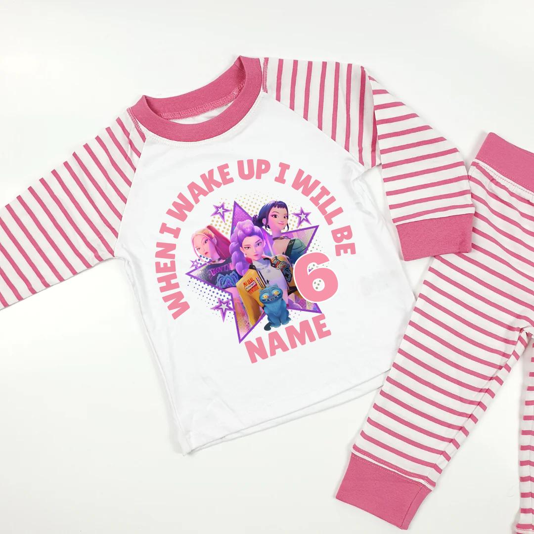 Kids Pjs, Pyjamas - When I Wake up I Will Be - Rumi, Zoey, Mira - Etsy UK
