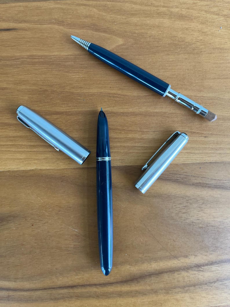 Vintage Parker 51 Pen Pencil Set 1950s Retro Writing Instruments Set ...