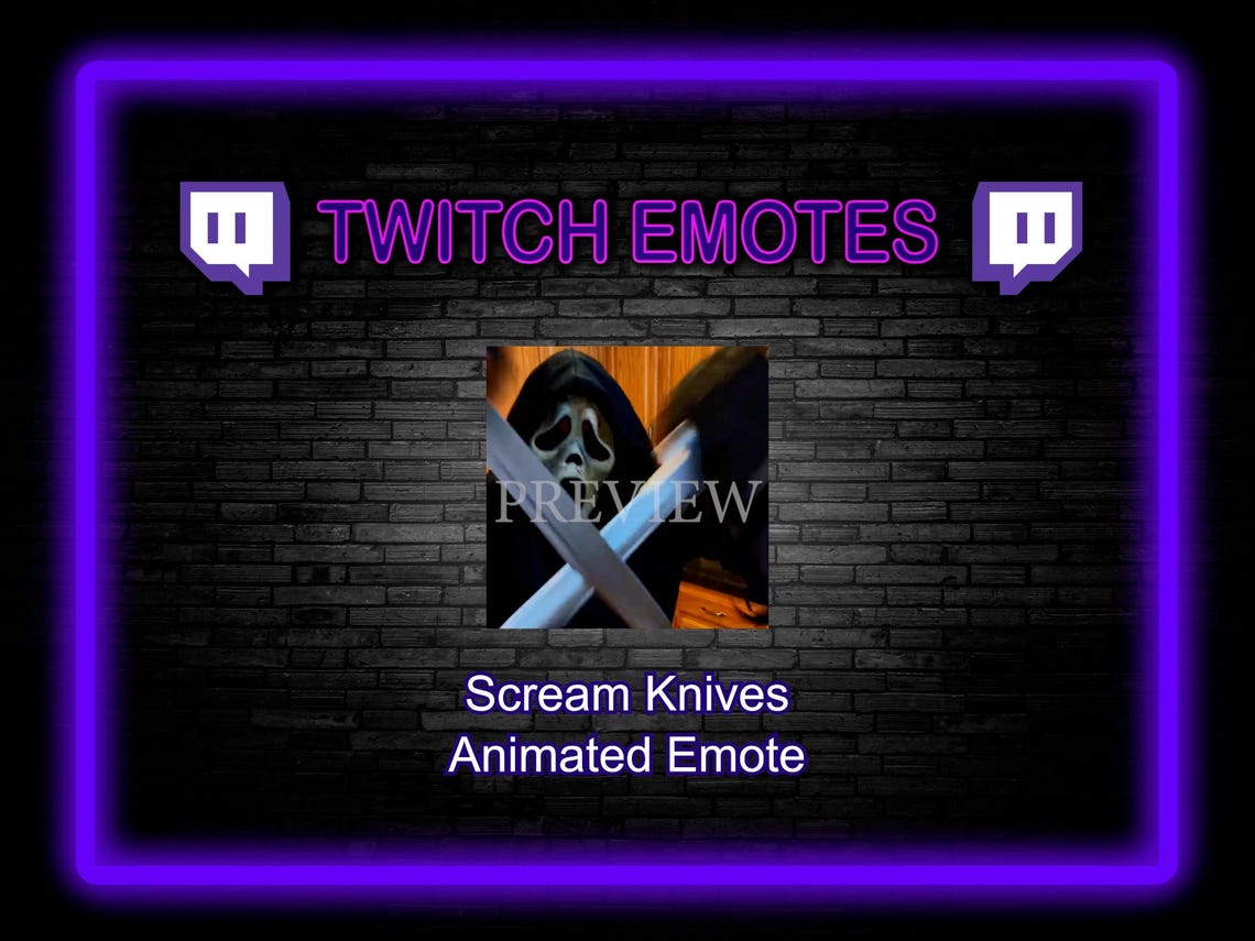 Scream Knives Animated Emote - Etsy