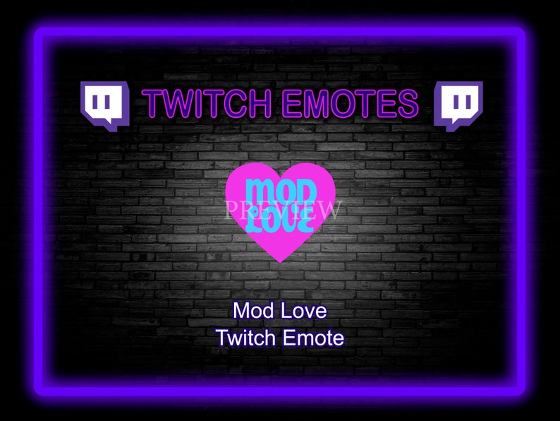 Mod Love Twitch Emote - Etsy