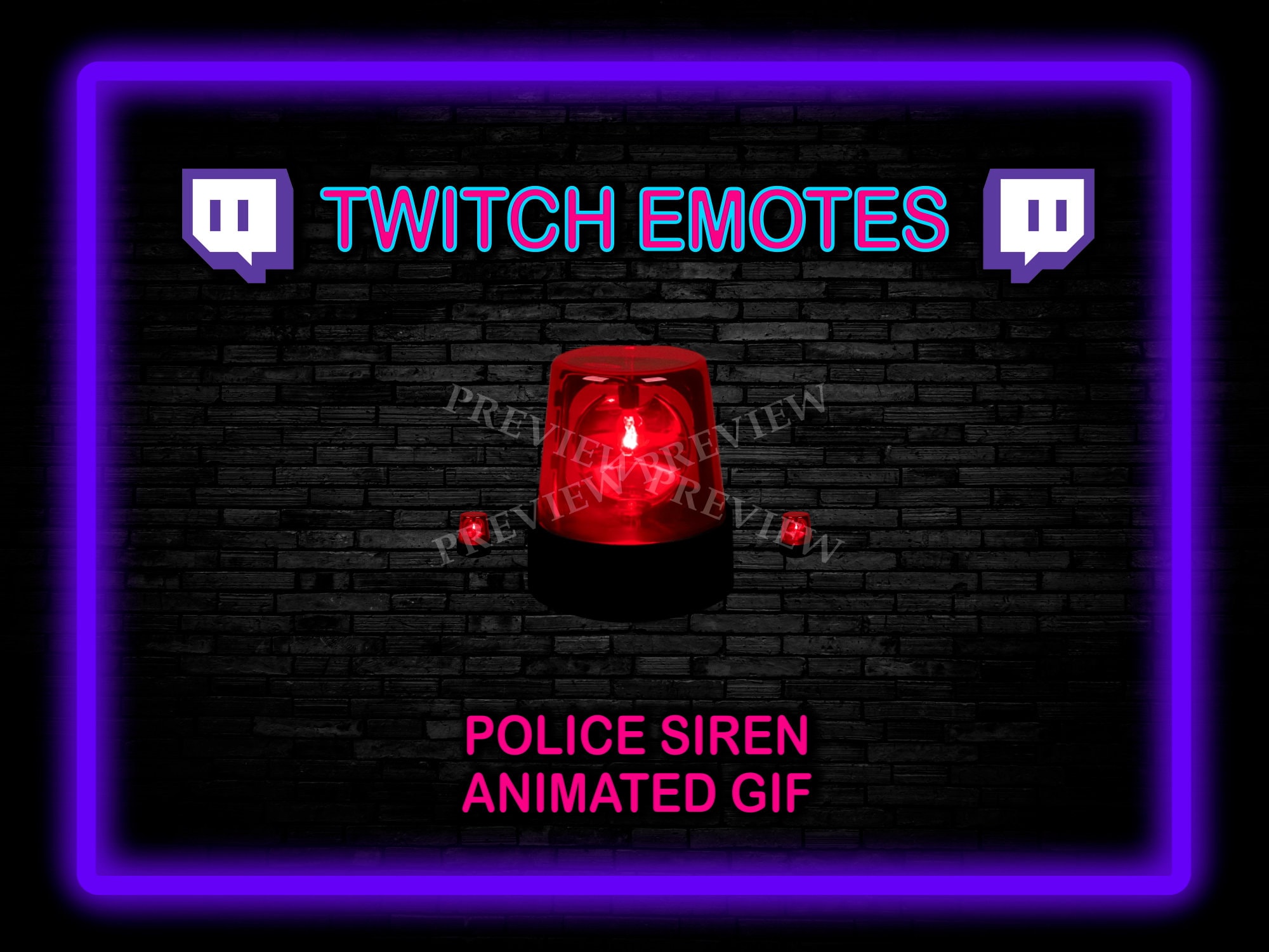 Police Siren Emote - Etsy