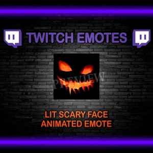 Lit Scary Face Animated Emote - Etsy