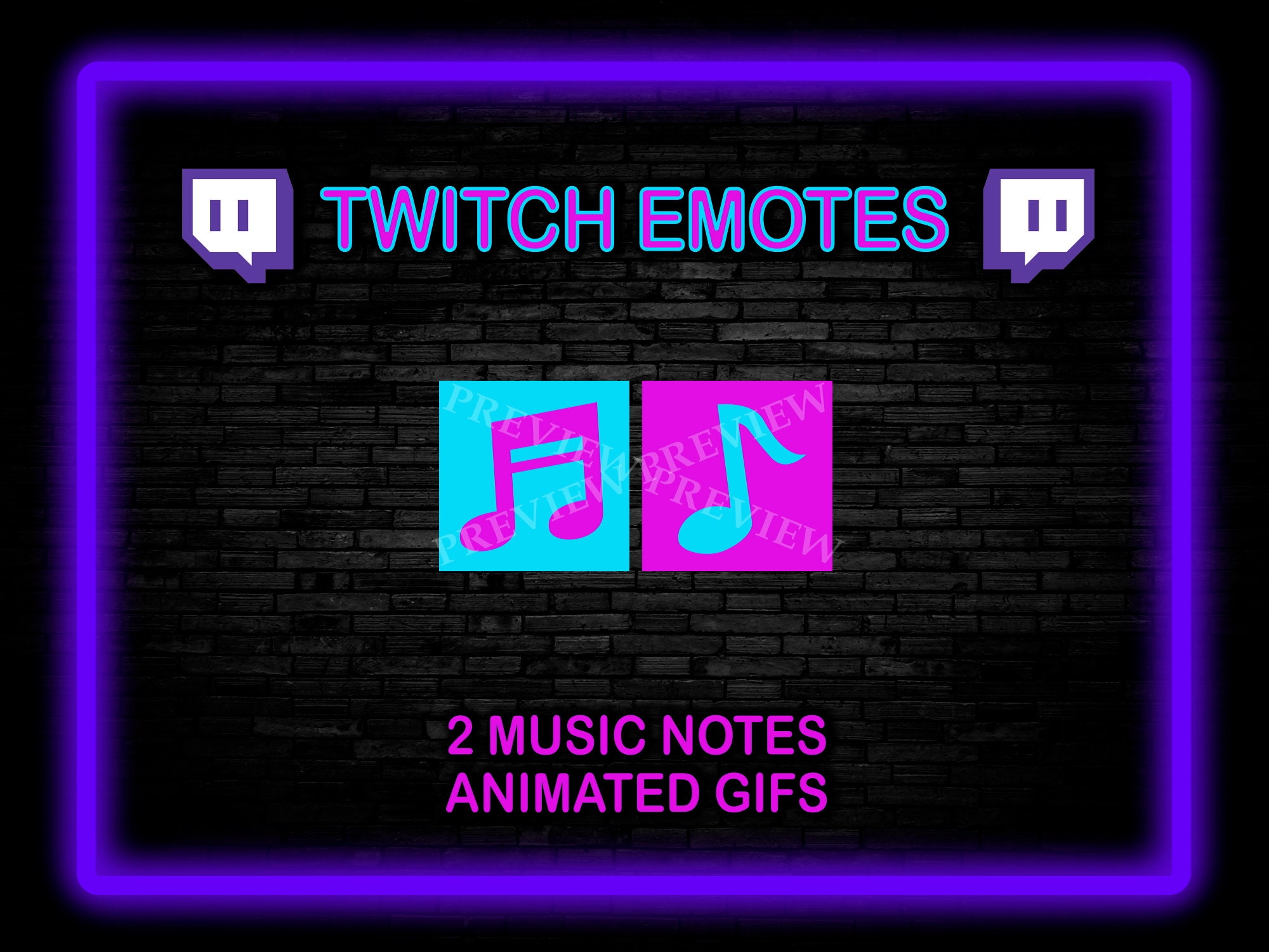 Music Notes Animated Emotes - Etsy