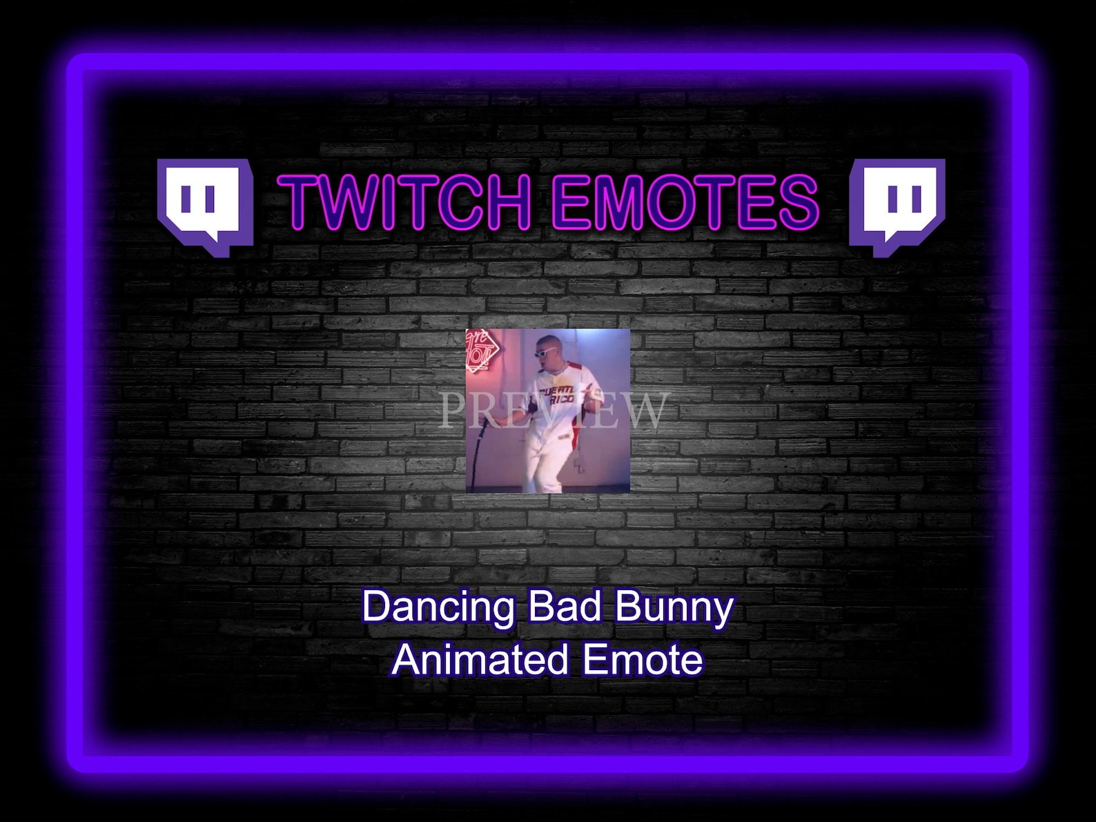 Bad Bunny Dancing Animated Emote - Etsy