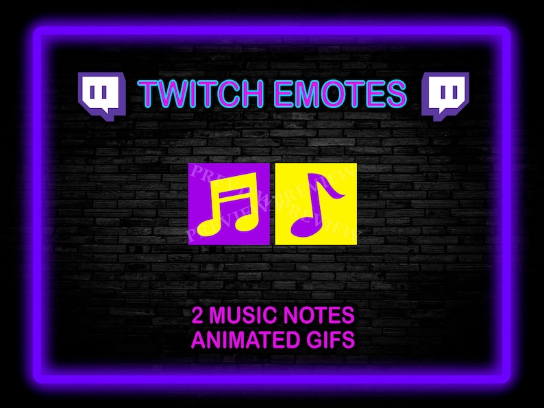 Music Notes Animated Emotes - Etsy