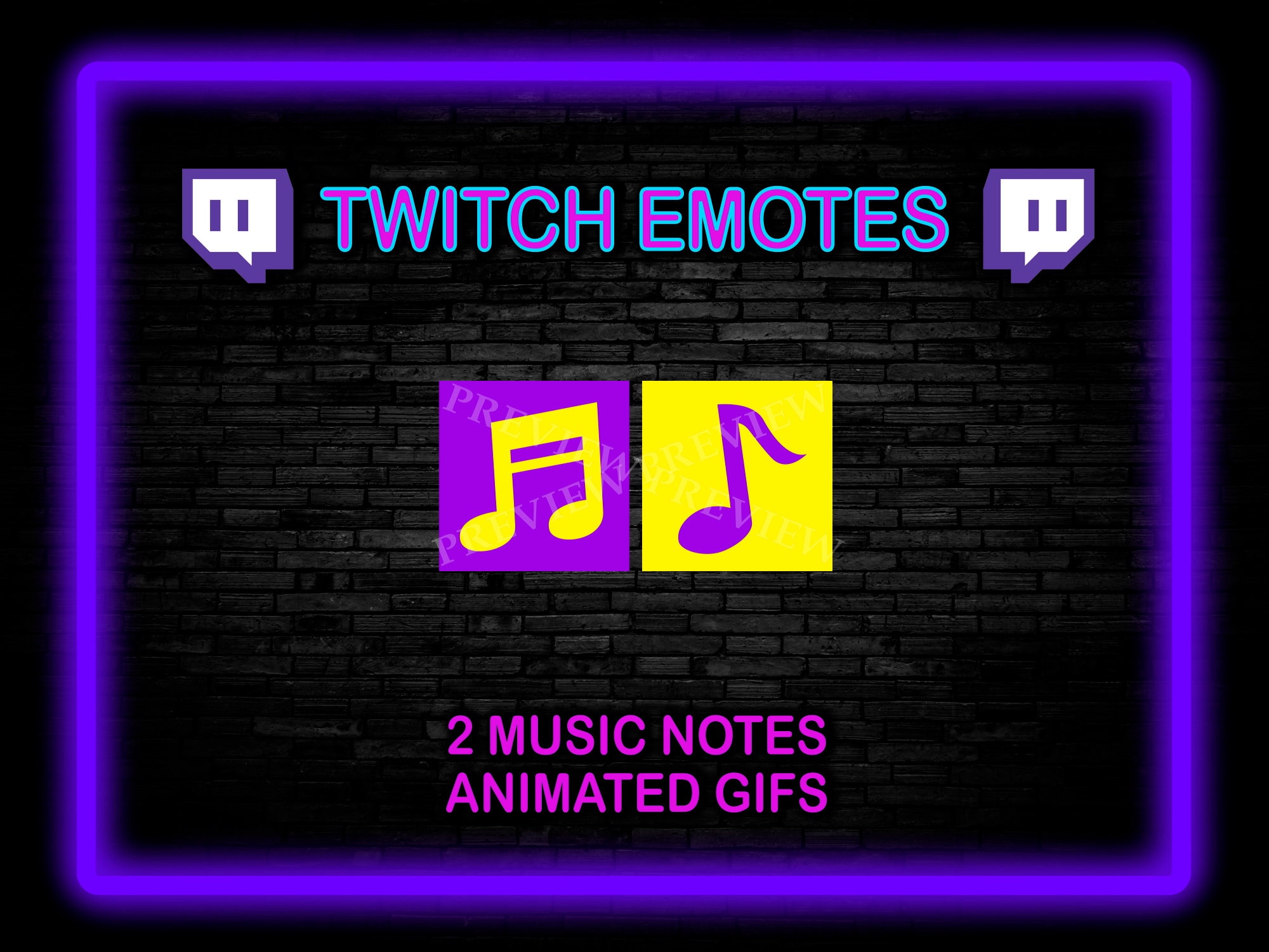 Music Notes Animated Emotes - Etsy