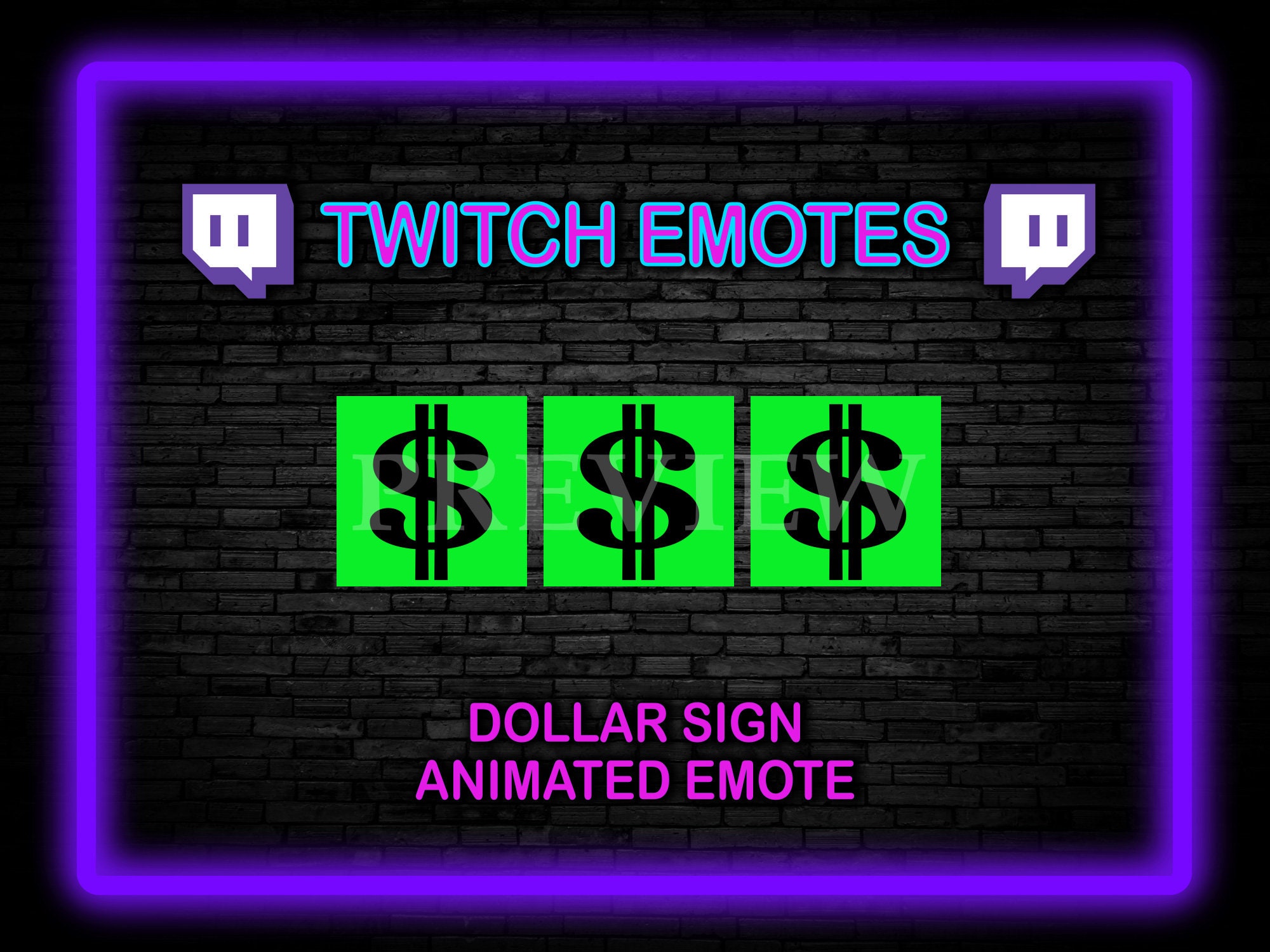 Dollar Sign Animated Emote - Etsy