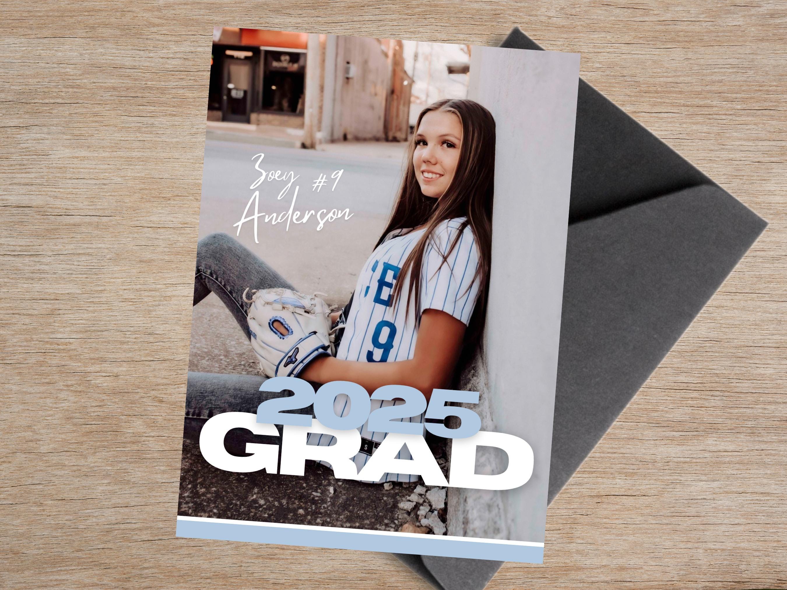 Canva Graduation Card With Photo Template Printable Class Invitations ...