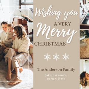 Canva Christmas Card With Photo Template Printable Holiday Card ...