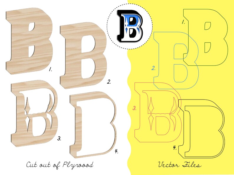 SVG Letters Layered Alphabet Cut File Layered Alphabet Font - Etsy