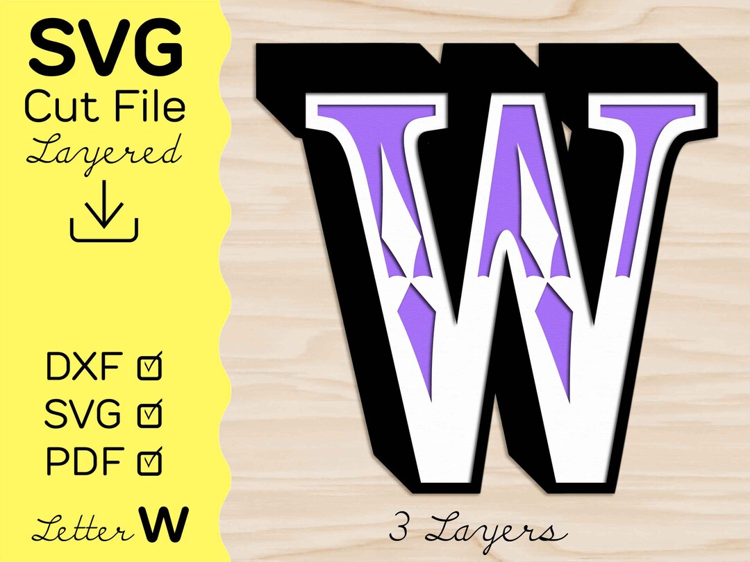 SVG Letters Layered Alphabet Cut File Layered Alphabet Font - Etsy