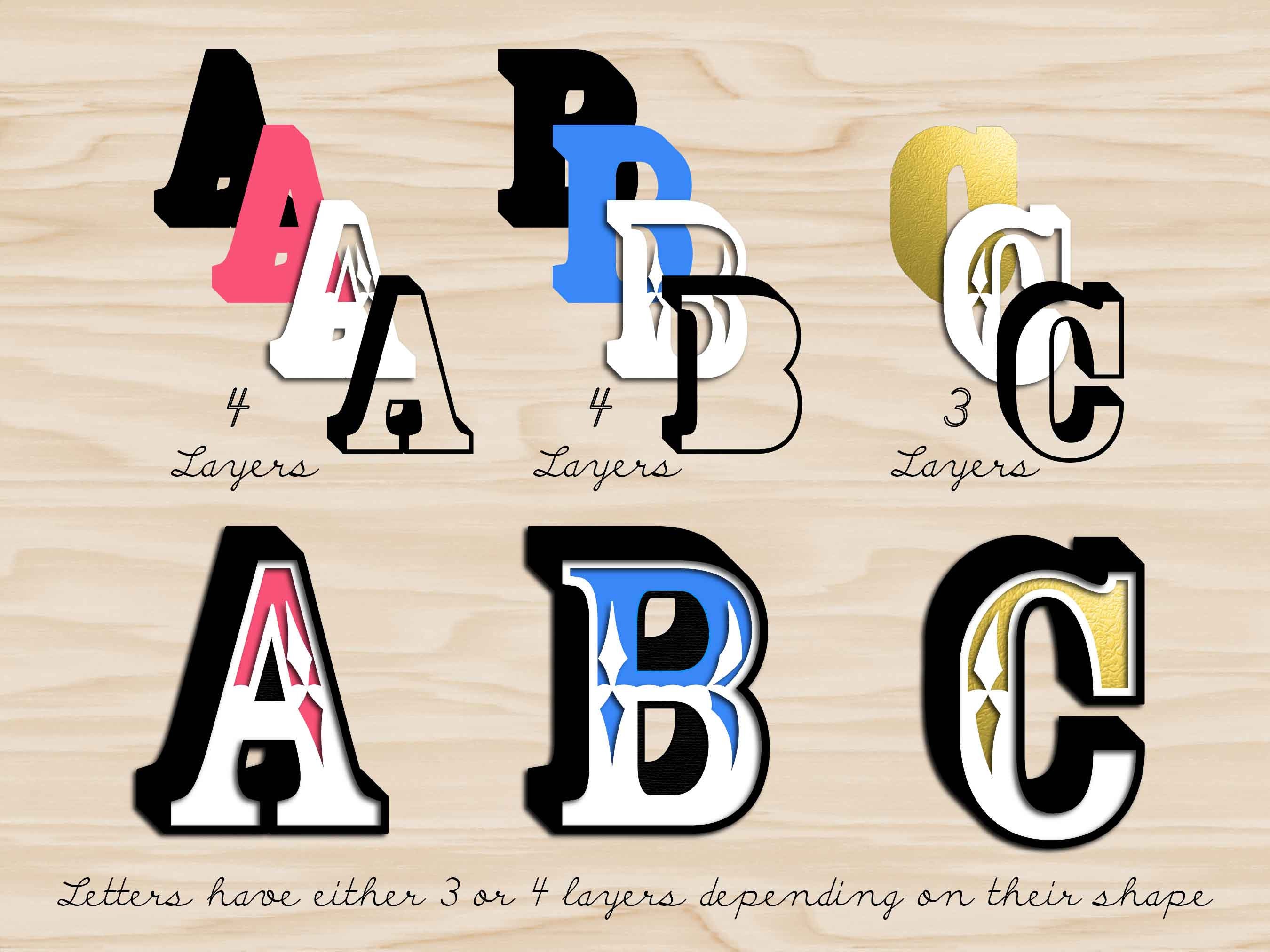 Fonts Abc 3d