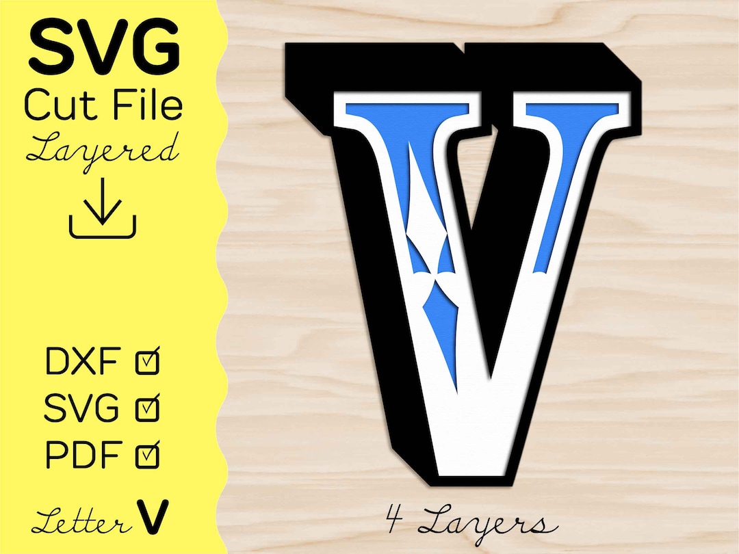 SVG Letters Layered Alphabet Cut File Layered Alphabet Font - Etsy