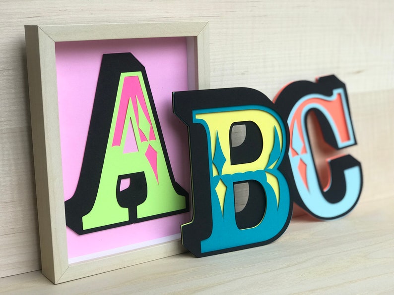 SVG Letters Layered Alphabet Cut File Layered Alphabet Font - Etsy