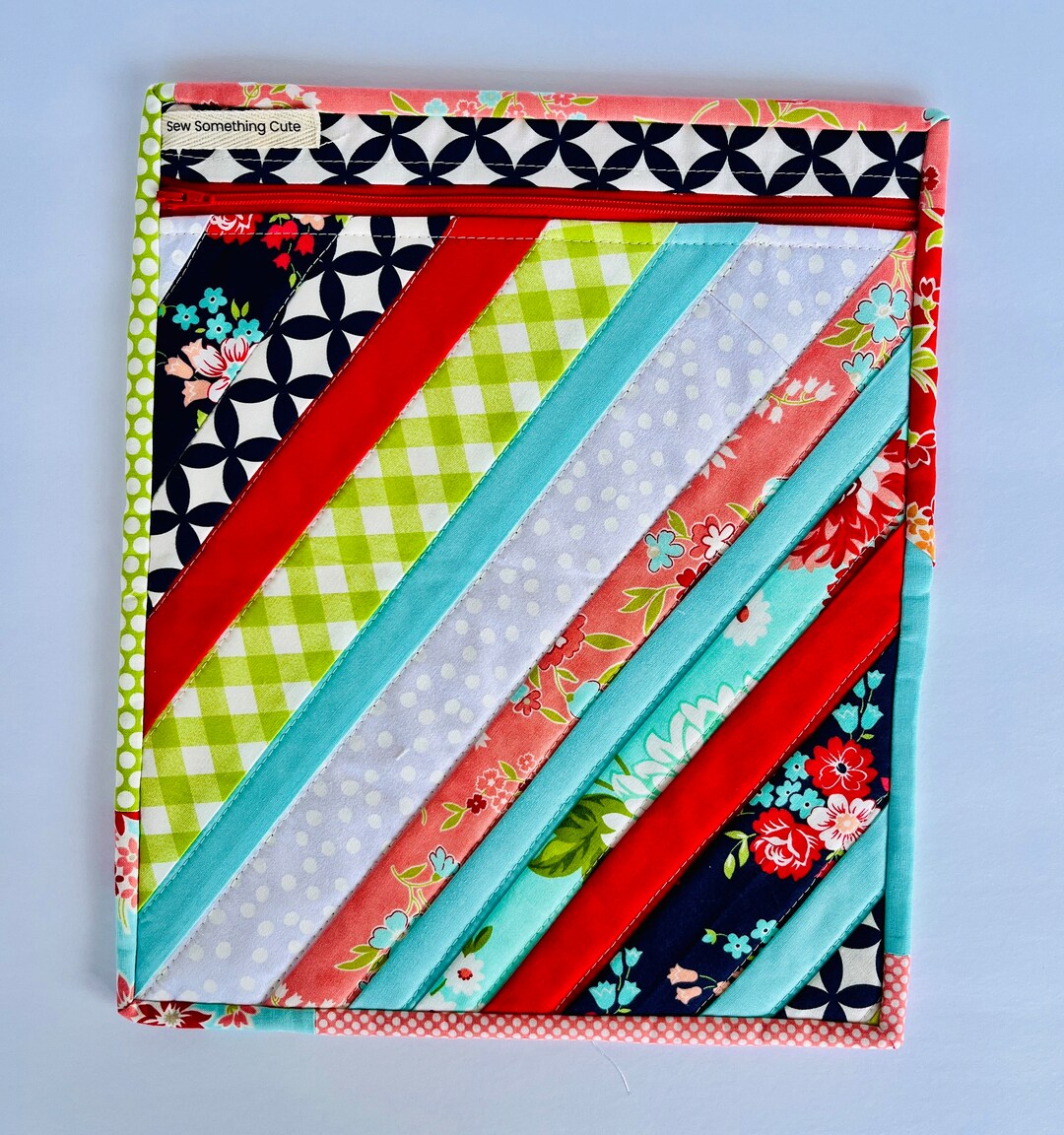 Cross Stitch Project Bag Quilted Patchwork Zipper Bag for Travel ...