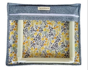 Cross Stitch Project Bag | Quilted Patchwork Zipper Bag for Travel, Project Organization Quilt ...