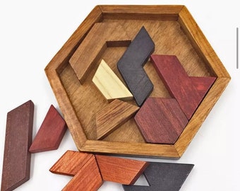 Color Match Triangle Wooden Puzzle Brain Teaser - Etsy