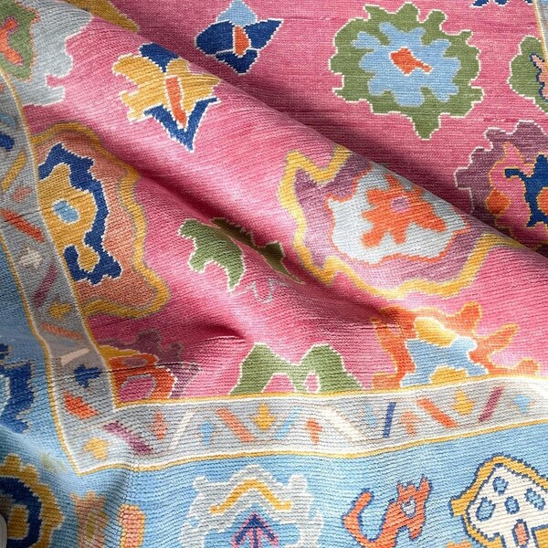 Pink Oushak Rug - Etsy