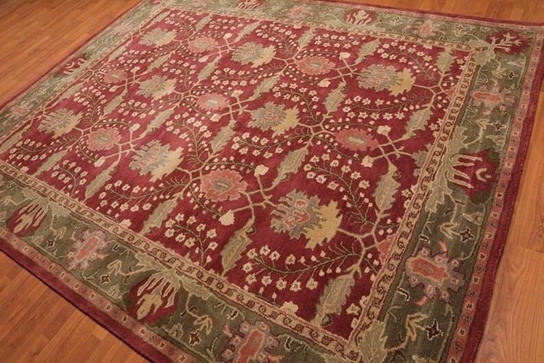 Franklin Red Persian Hand Tufted 5x8 8x10 9x12 Rugs 100% - Etsy