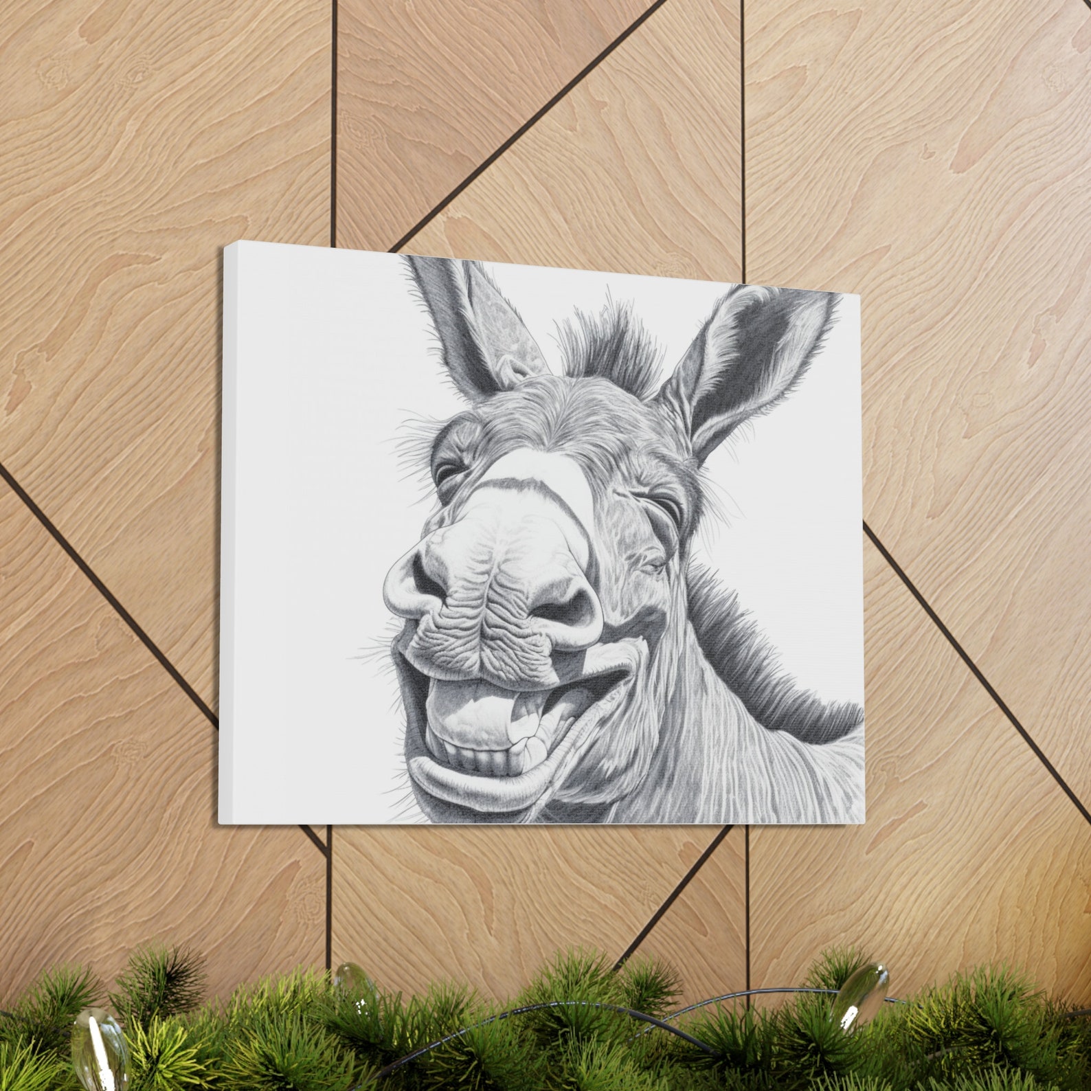 Cheerful Smiling Donkey Line Art Drawing - Etsy