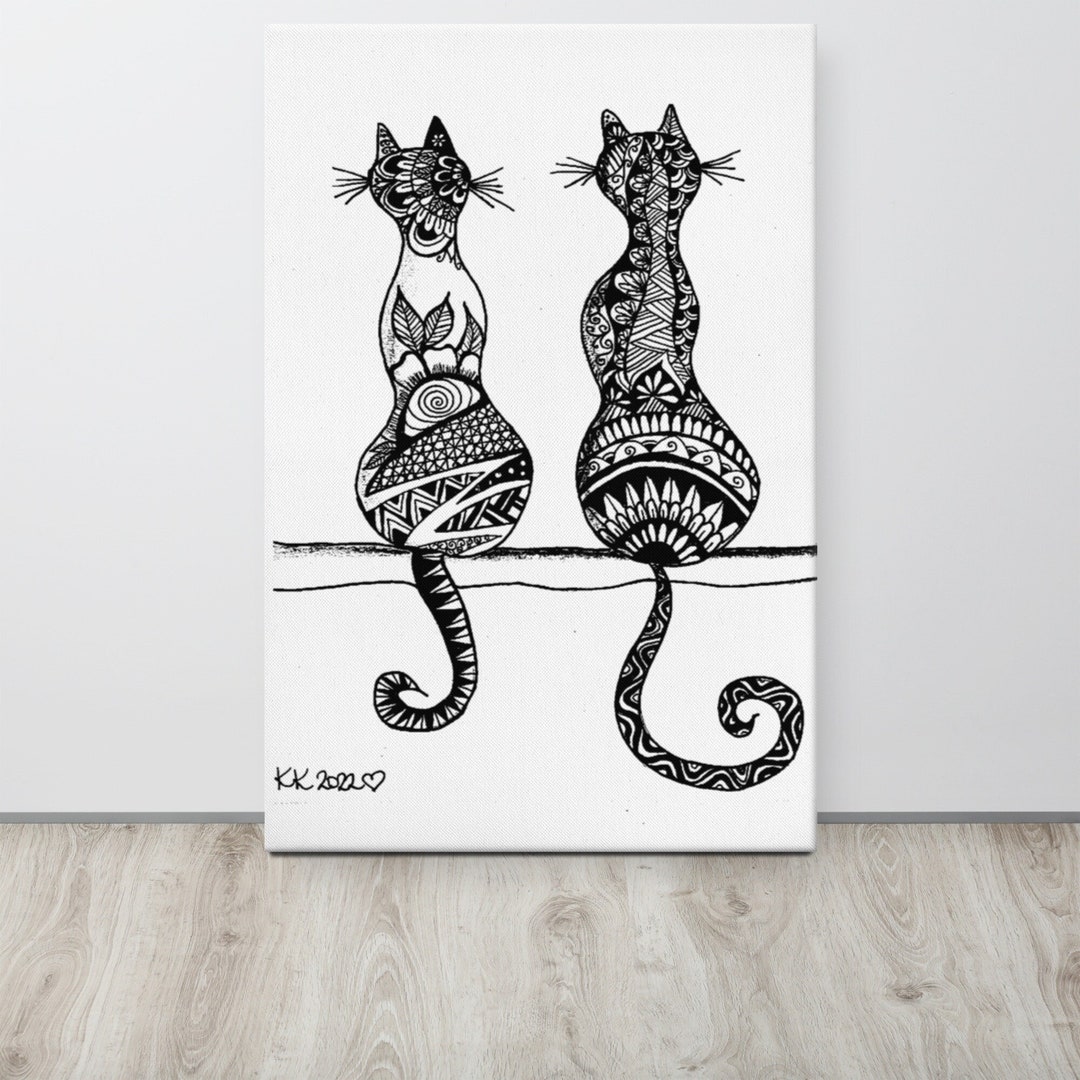Zentangle Cats - Etsy