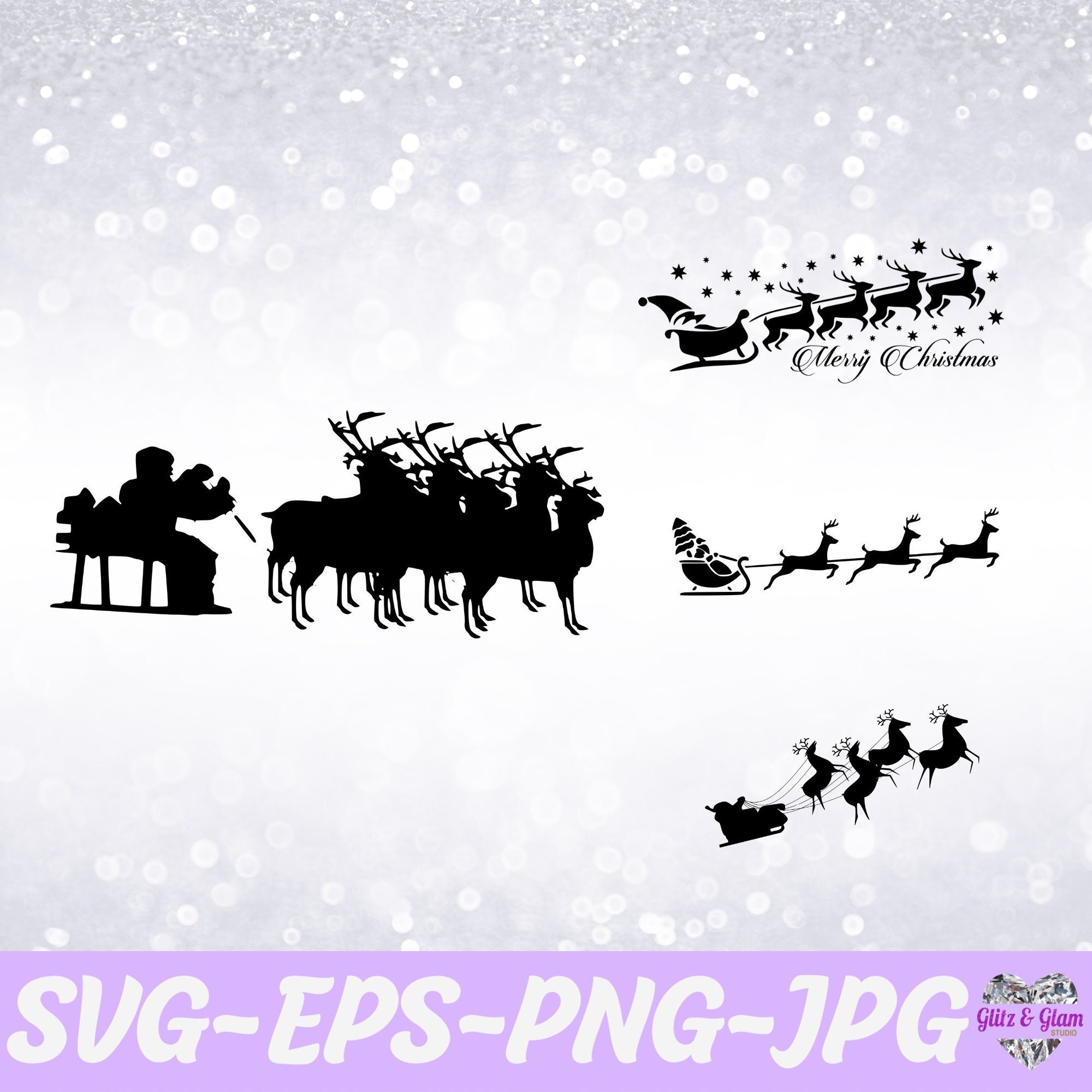 Christmas SVG - Santa SVG - Png Svg - Holiday Png - Reindeer Svg ...