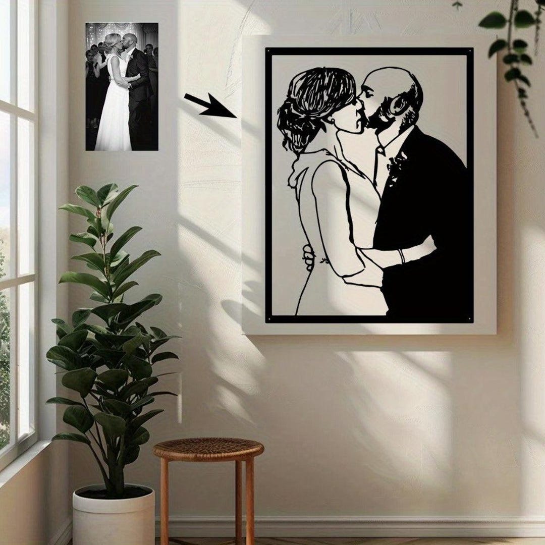 Personalized Metal Portrait Custom Photo Wall Art - Etsy