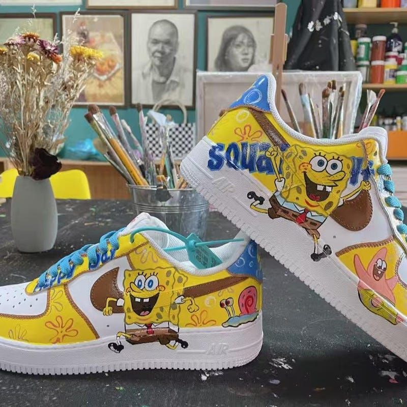 Spongebob Shoes - Etsy