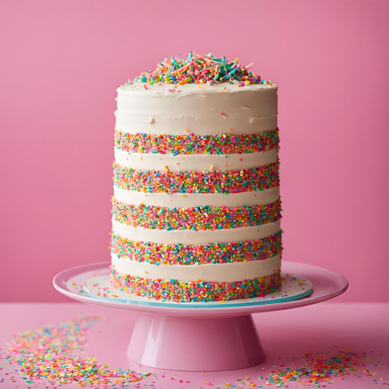 Crumbl-inspired Confetti Cake Recipe | Easy Two-tier Cake Batter ...
