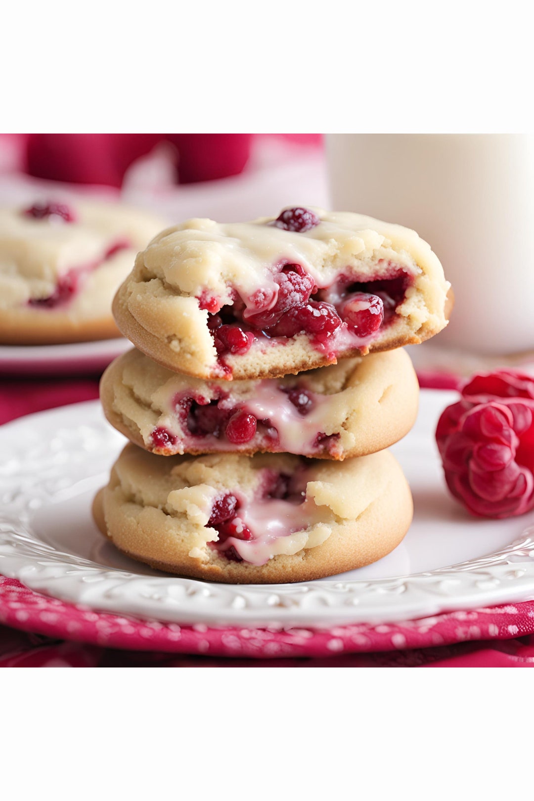 Raspberry Cheesecake-stuffed Cookies Recipe - Etsy