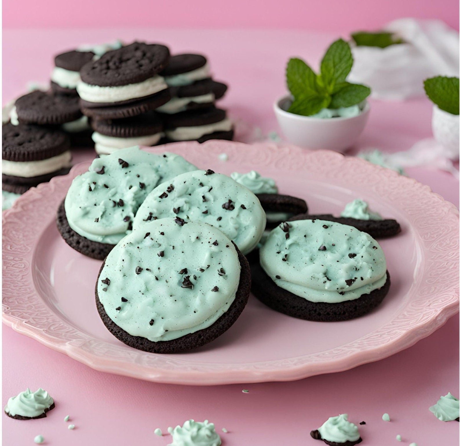 Mint Cookies & Cream Crumbl Inspired Recipe - Etsy