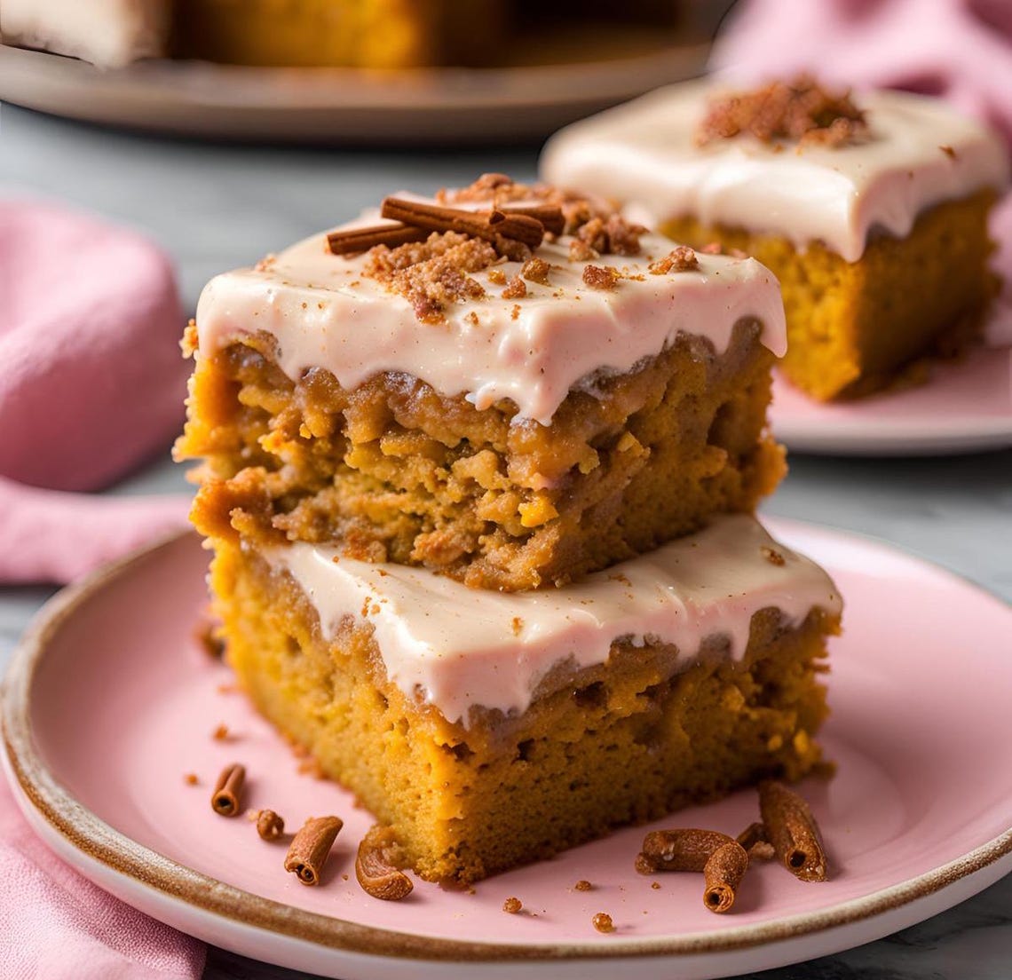 Pumpkin Square Cake – Crumbl-inspired Dessert | Fall Pumpkin Spice Cake ...